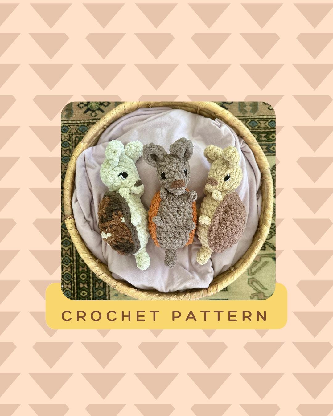 Dillon the Armadillo Crochet PATTERN | Low Sew Crochet Amigurumi ...