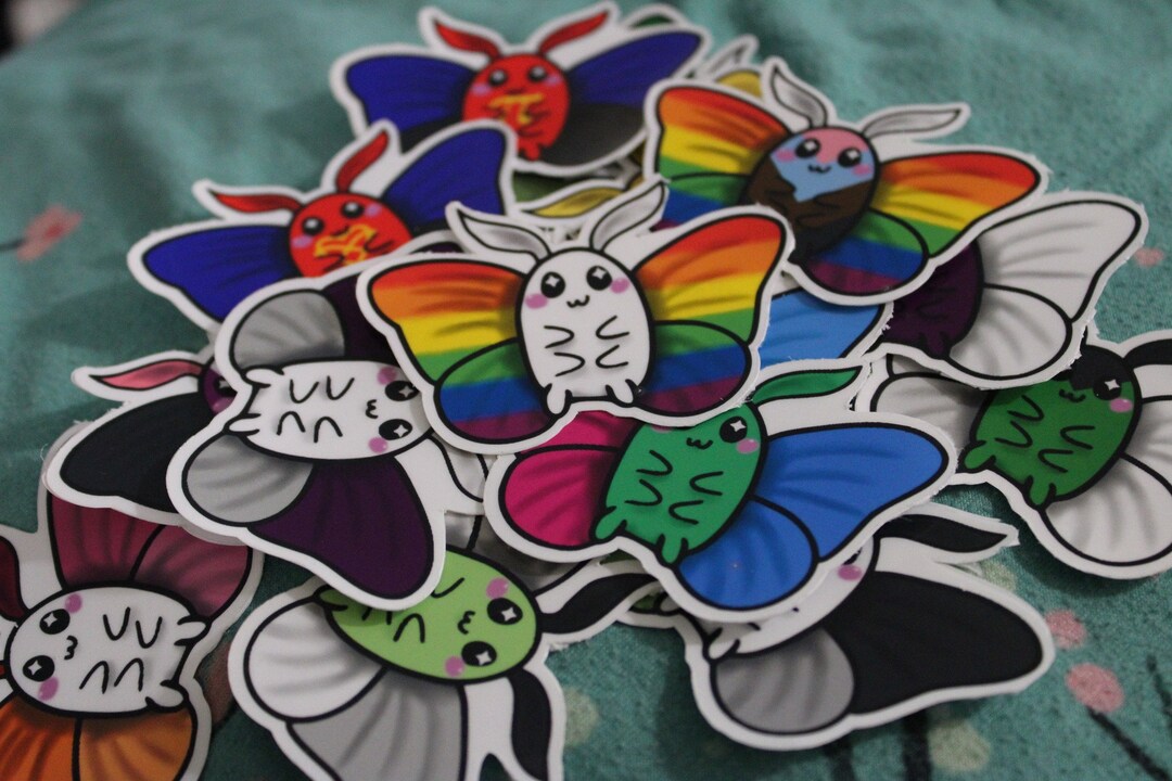 Pride Moths Water Resistant Sticker Decal Set or Individual - Etsy