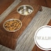 Modern Hardwood Pet Food Stand With Stainless Steel Dishes Included ...