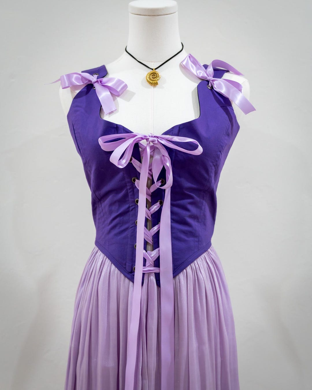 Purple Lace-up Cotton Corset Top: Witchcore Fairycore Costume - Etsy