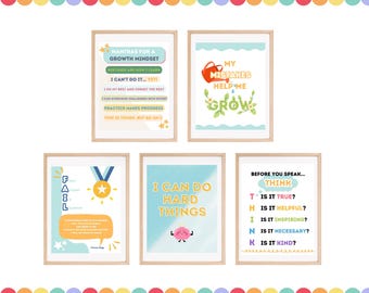 Growth Mindset Poster | Therapy Office Decor | Classroom Poster ...