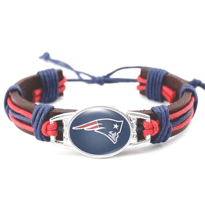 Handmade Leather Football Team Adjustable Bracelet: NFL Fan Gift - Etsy
