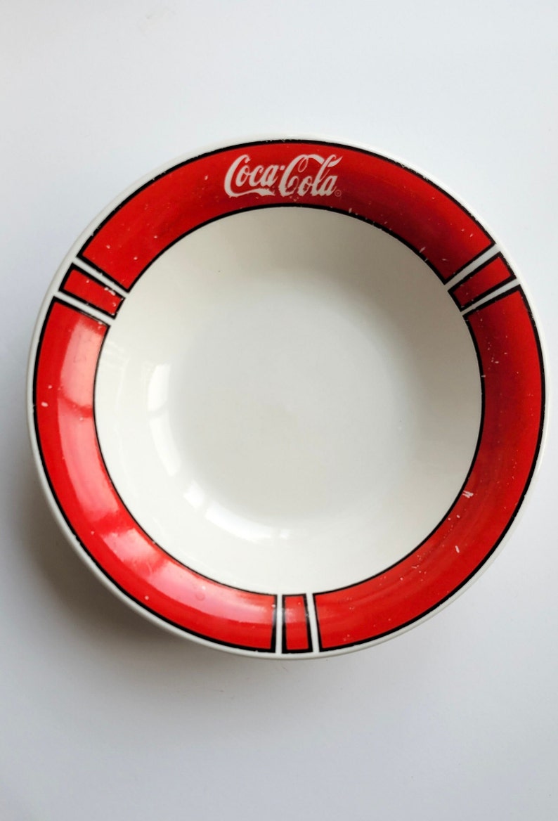 Retro Coca-cola Dinner Plates and Soup Bowl Set | 90s Throwback Plates ...