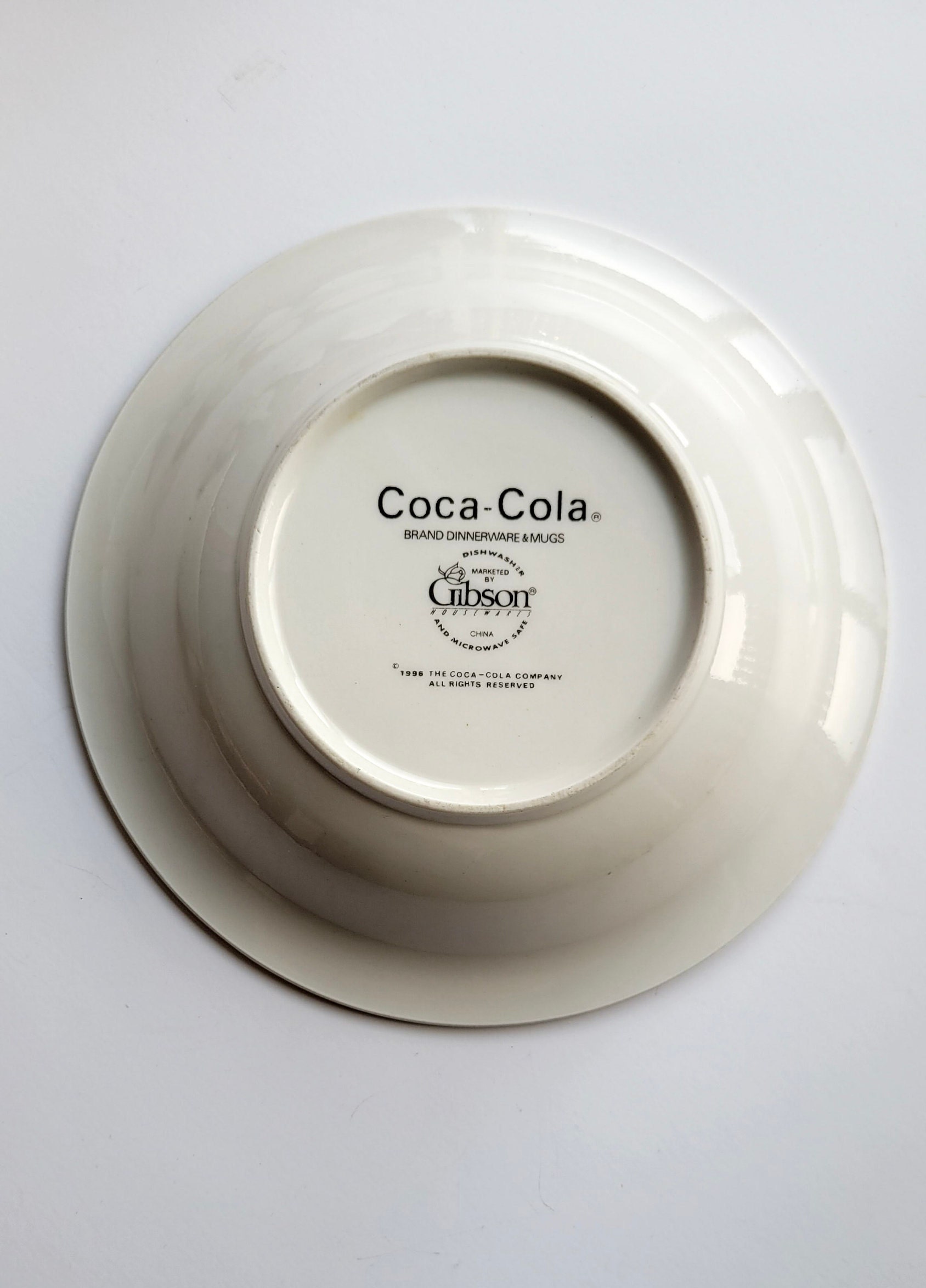 Retro Coca-cola Dinner Plates and Soup Bowl Set | 90s Throwback Plates ...