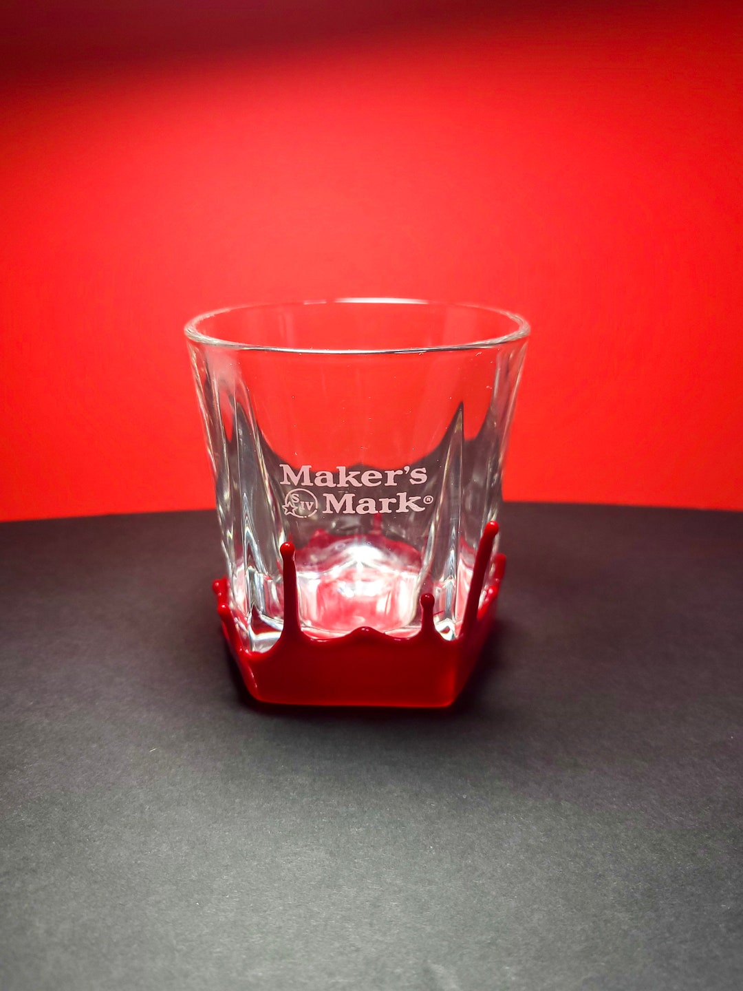 Large Makers Mark Dipped Whiskey Rocks Glass | Ideal Gift for Bourbon ...
