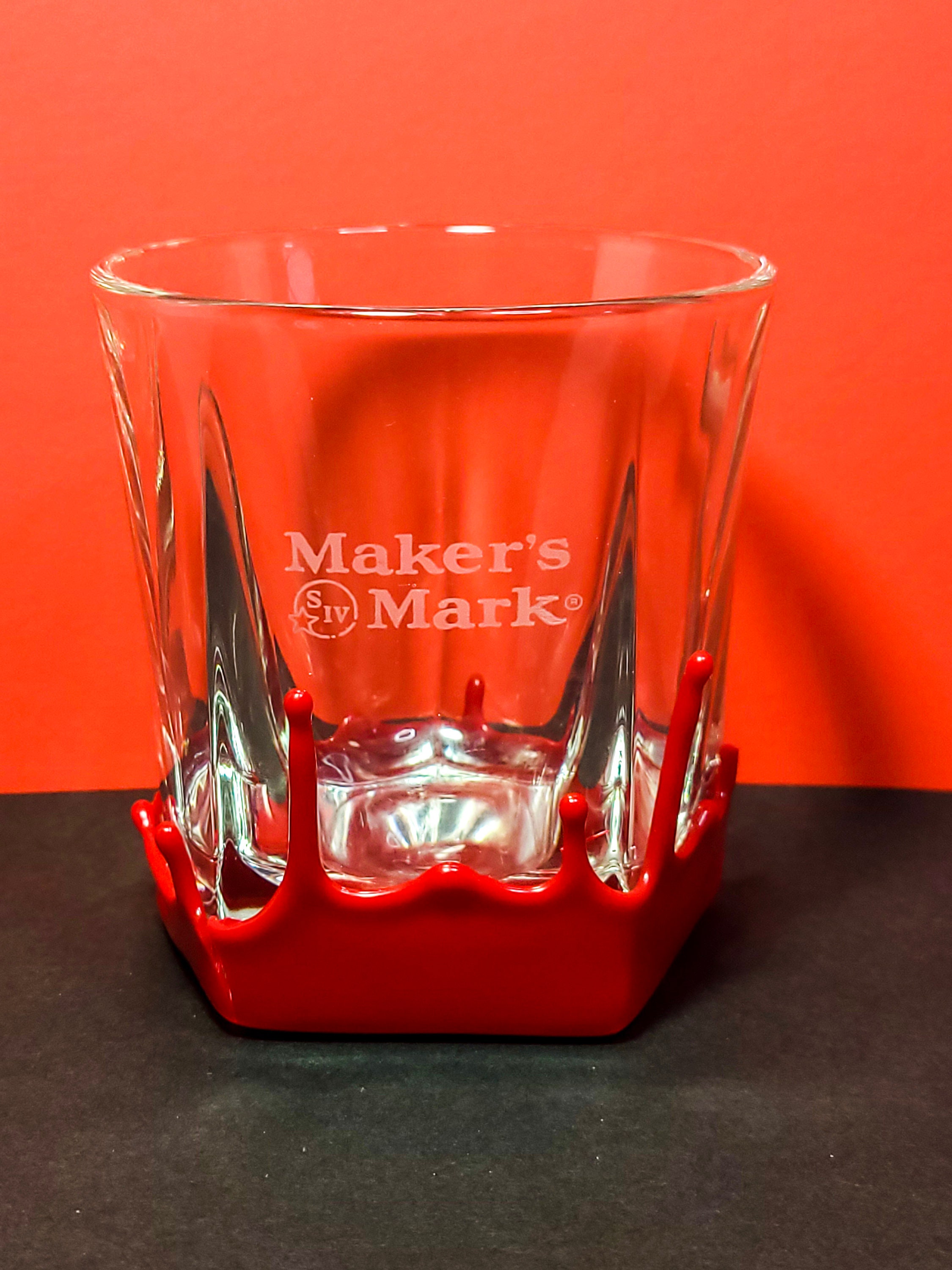 Large Makers Mark Dipped Whiskey Rocks Glass | Ideal Gift for Bourbon ...