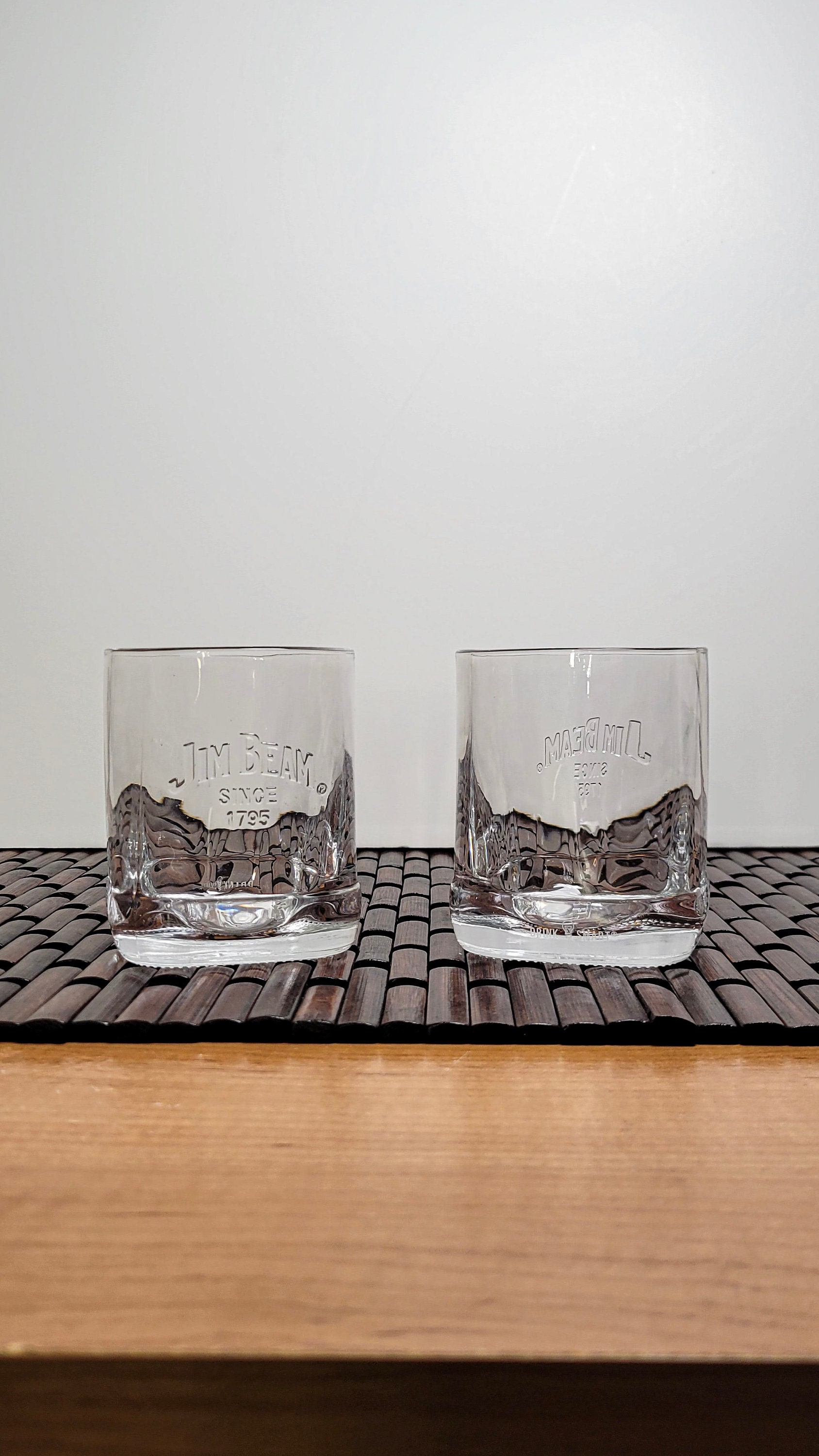 Heavy Jim Beam Etched Whiskey Glass - Etsy