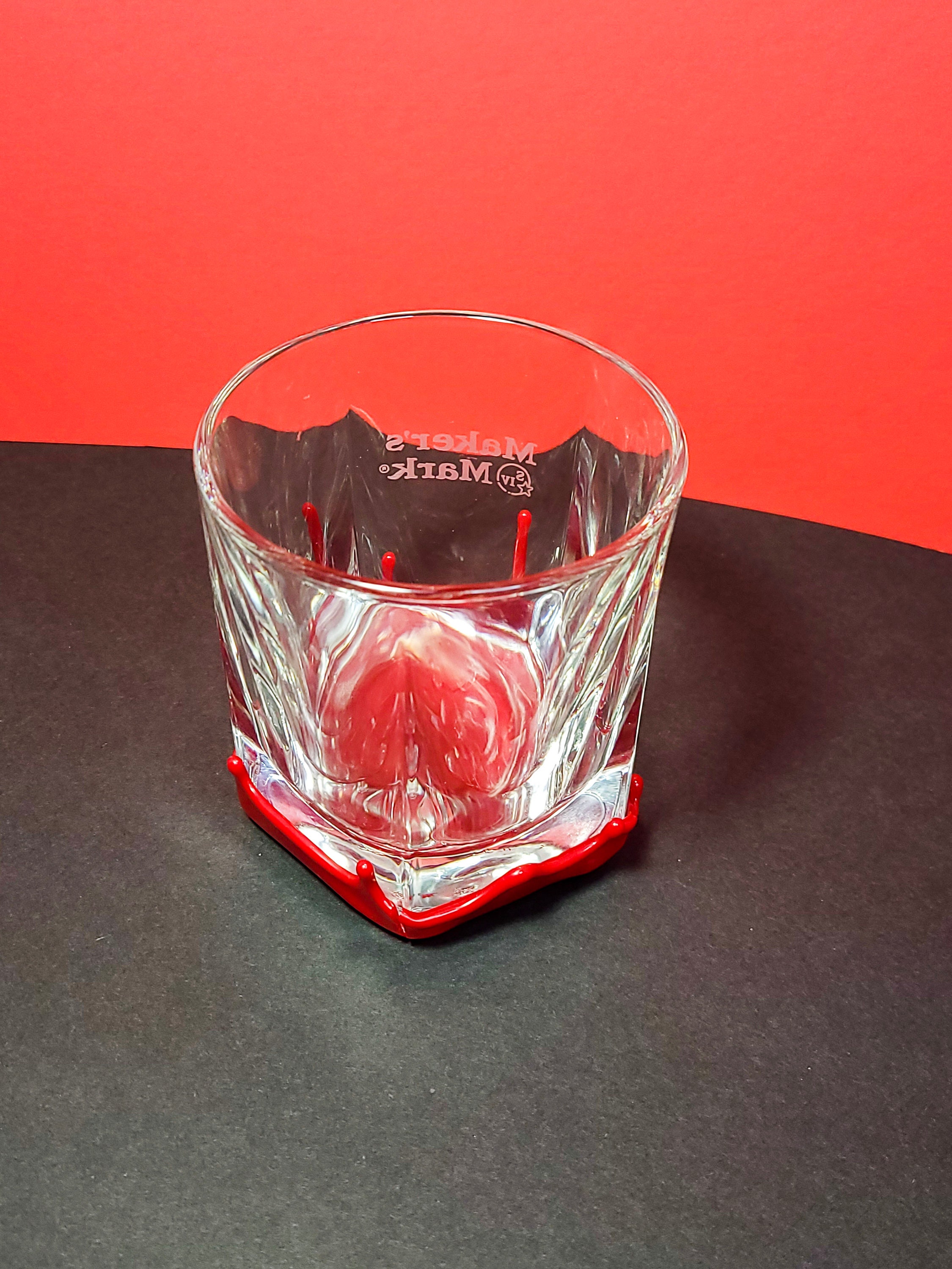 Large Makers Mark Dipped Whiskey Rocks Glass | Ideal Gift for Bourbon ...