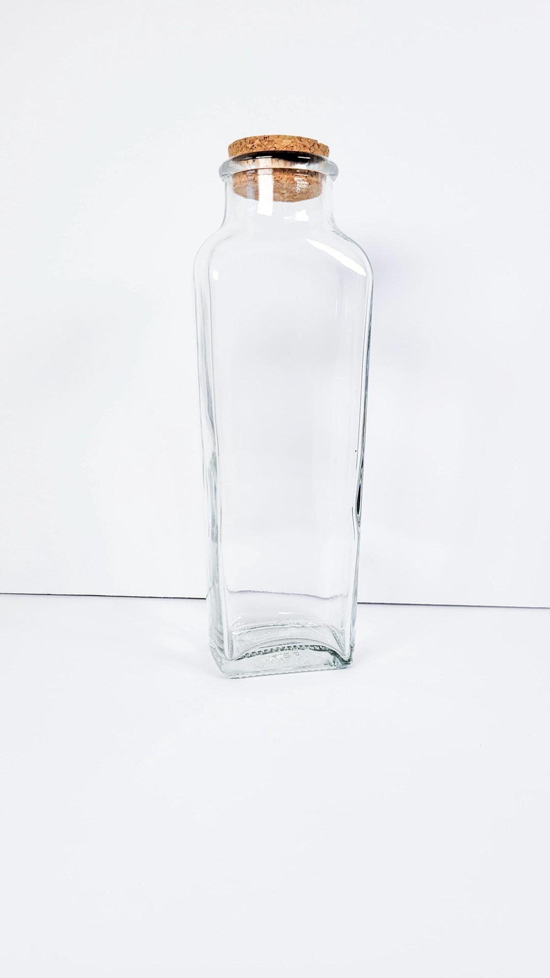 MCM Rectangle Shaped Glass With Cork Lid Fall Decor Ideas - Etsy