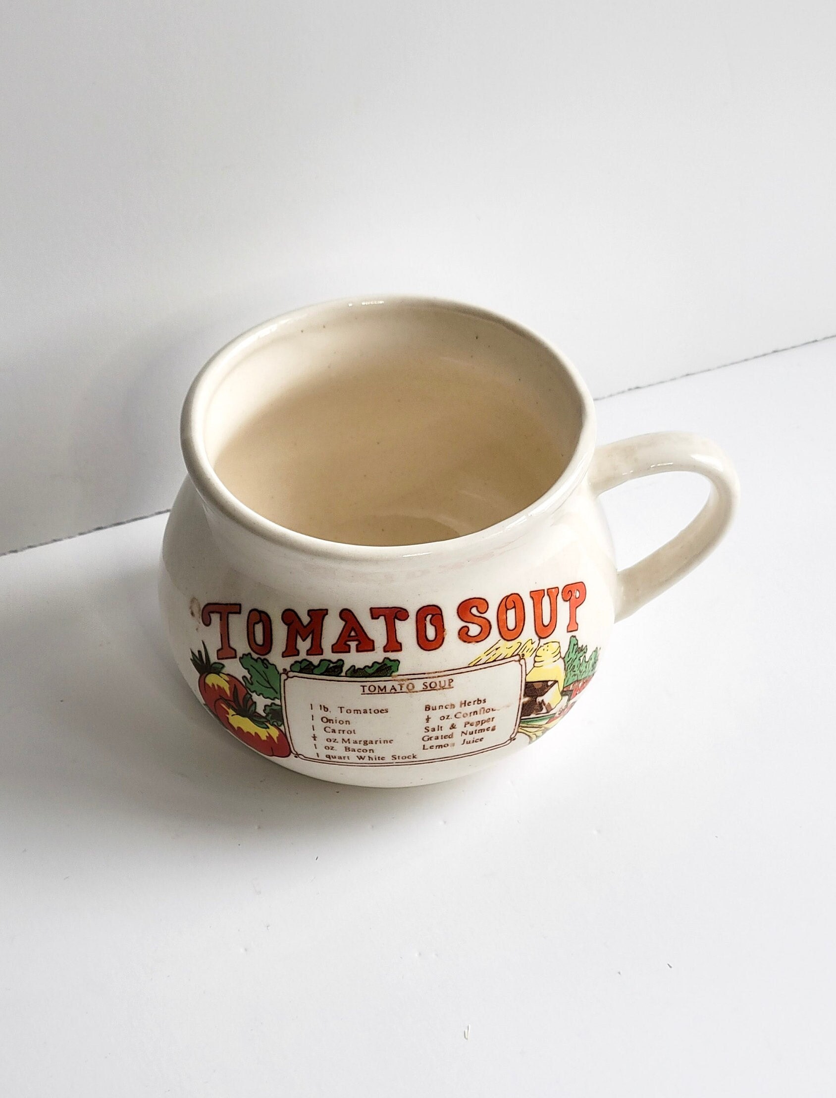 70's Vintage Recipe Soup Bowls Tomato, French Onion, Mushroom Soup - Etsy