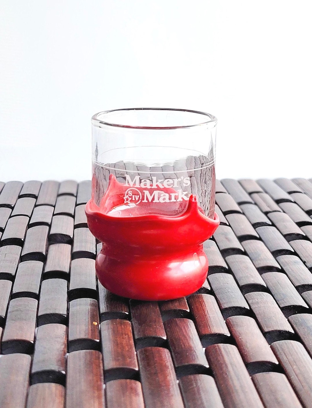 Maker's Mark Shot Glass Hand-dipped | Wax Dipped Bourbon Gift - Etsy