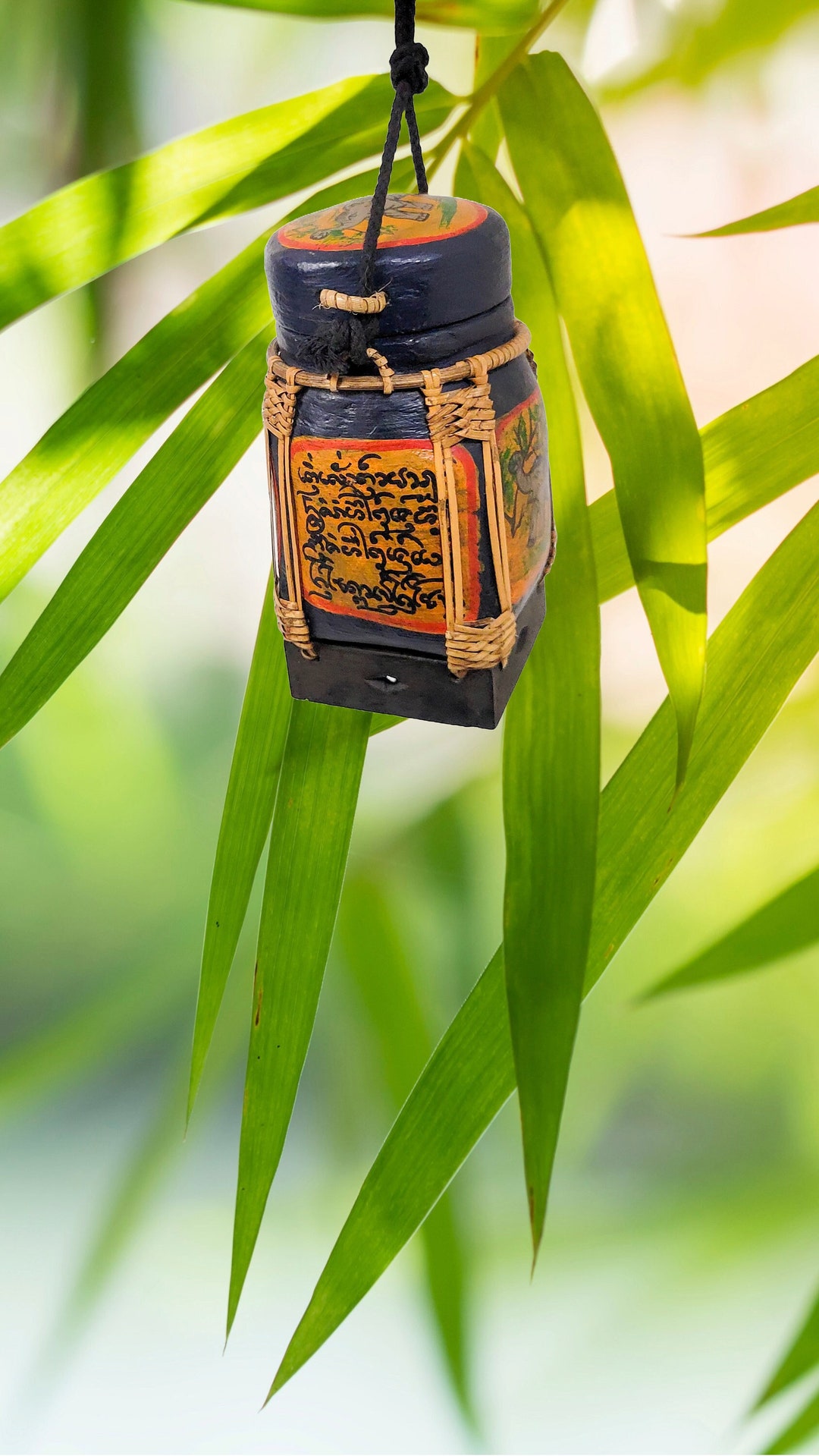 Traditional Thai Bamboo Storage Container Hand Crafted and - Etsy