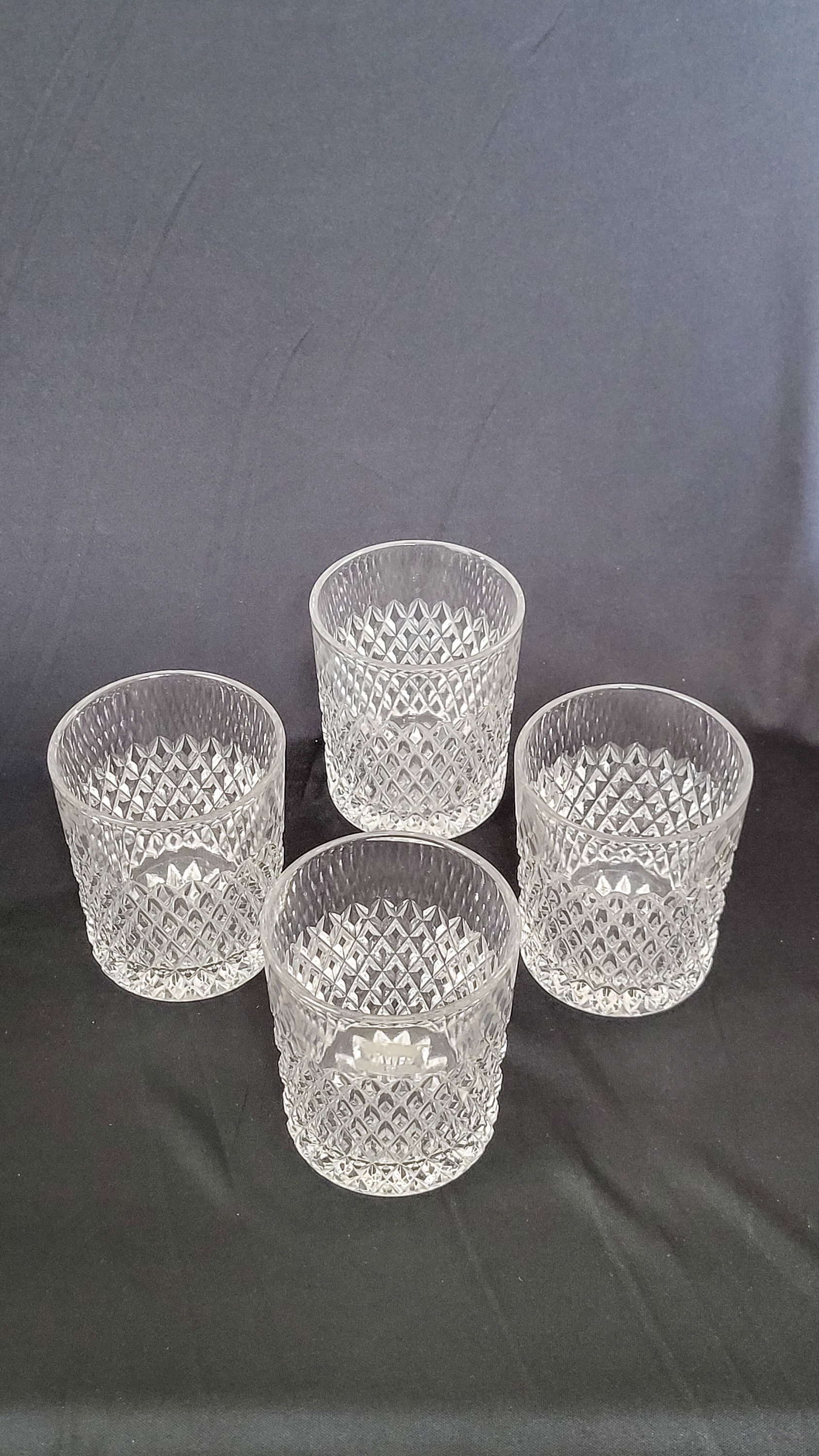 Crystal Diamond Rock Glass Set of 4 - Etsy
