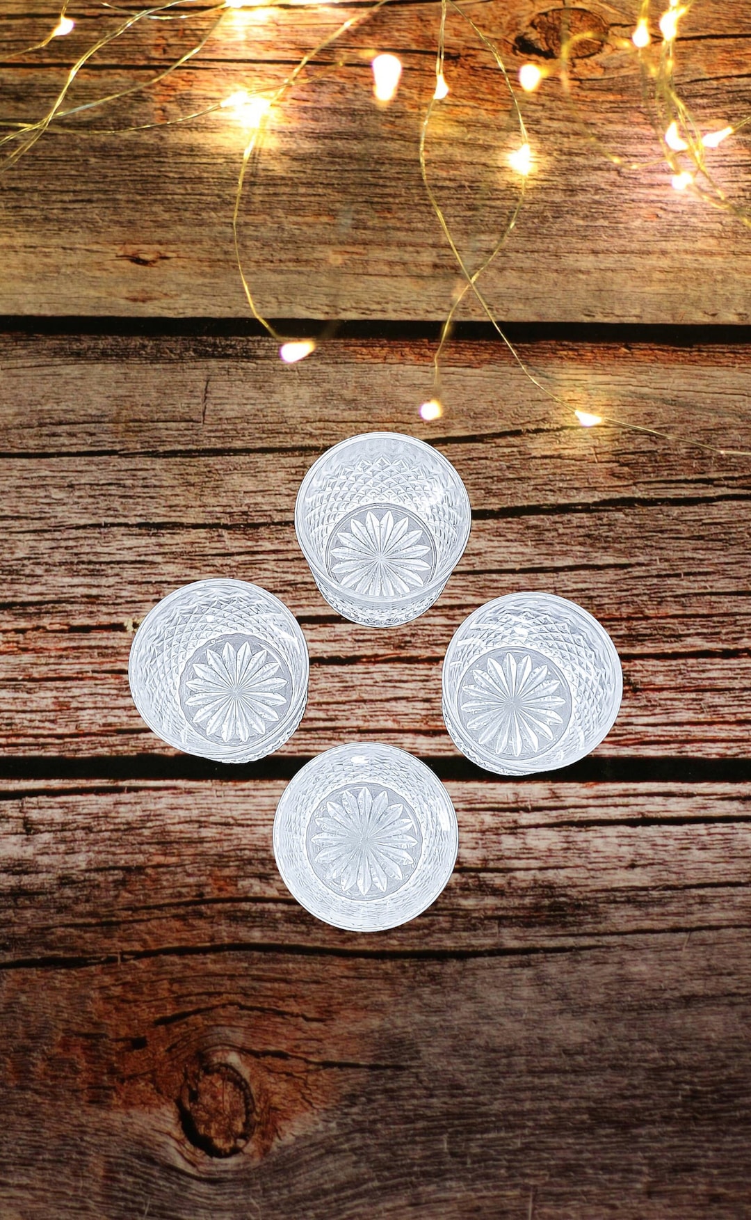 Crystal Diamond Rock Glass Set of 4 - Etsy