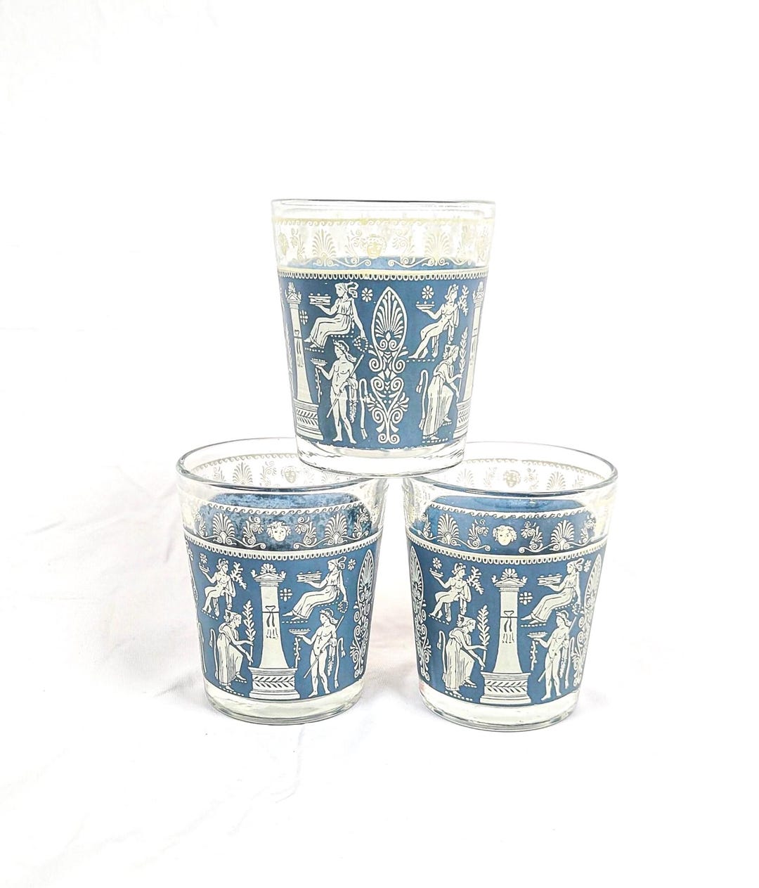 Hellenic Greek Glasses Blue and White Drinkware - Etsy