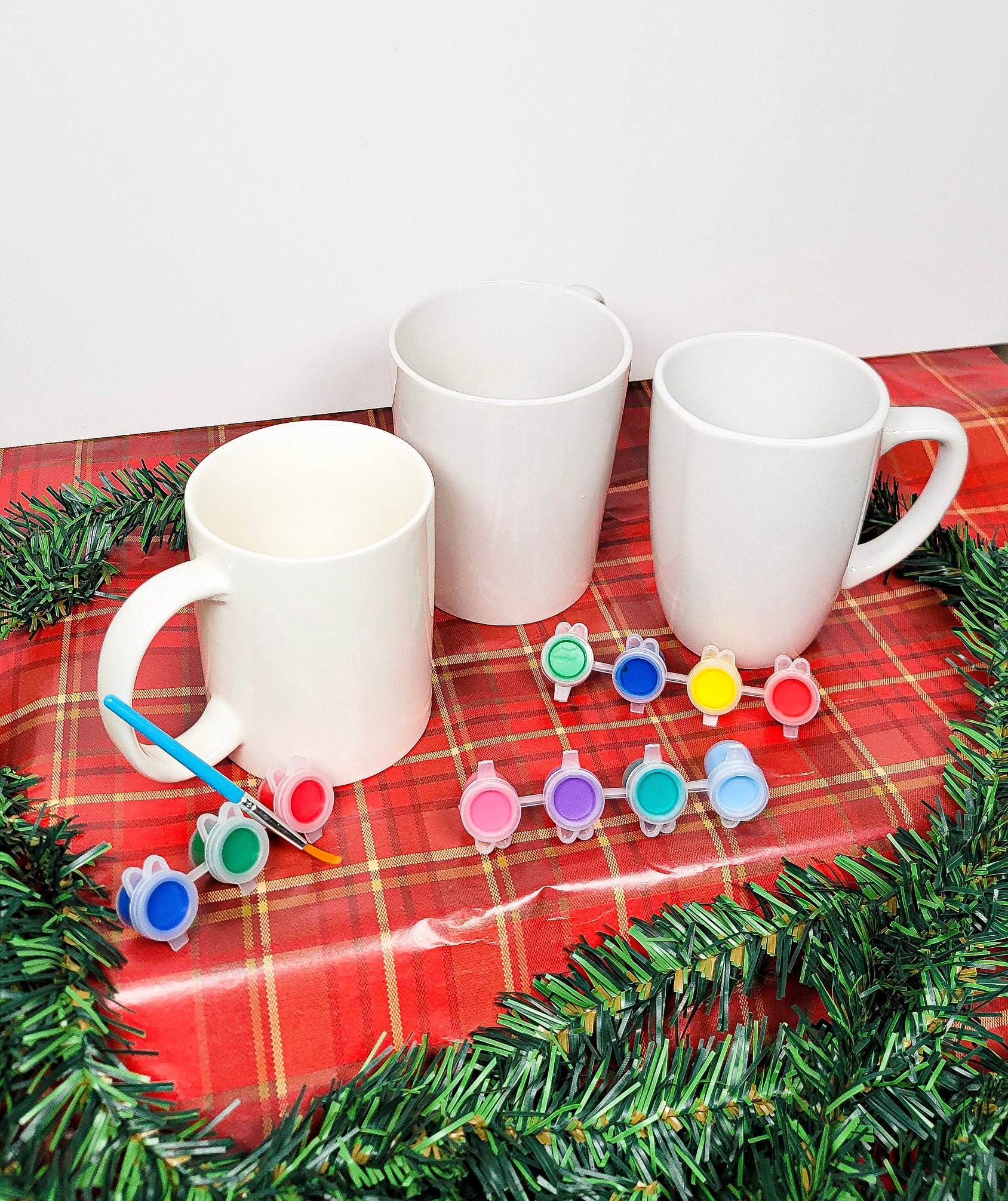 DIY Kit Paint Your Own Coffee Mug Includes Mug, Paints, Brush, and ...