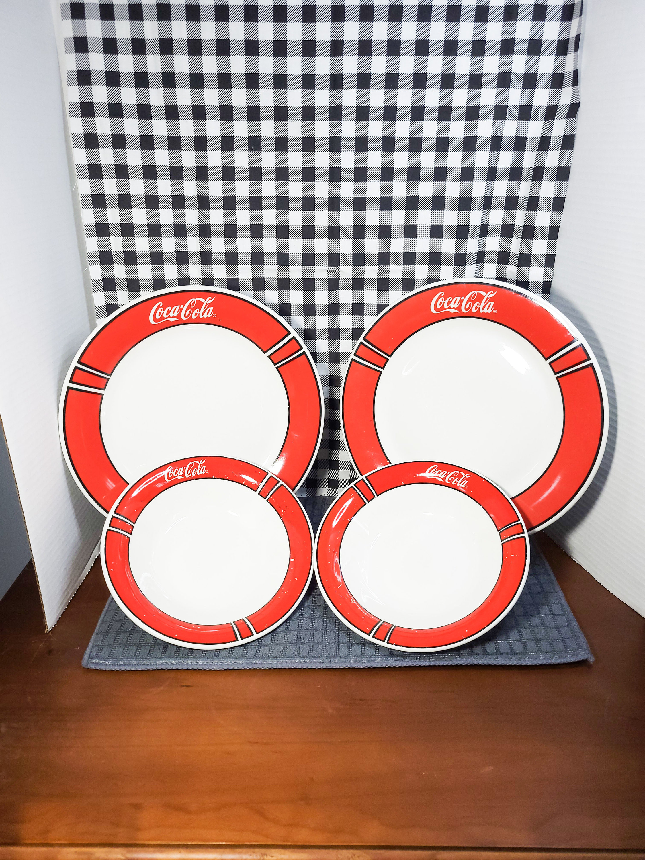 Retro Coca-cola Dinner Plates and Soup Bowl Set | 90s Throwback Plates ...
