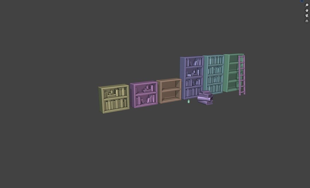 Bookshelves 3D Print Files - Etsy