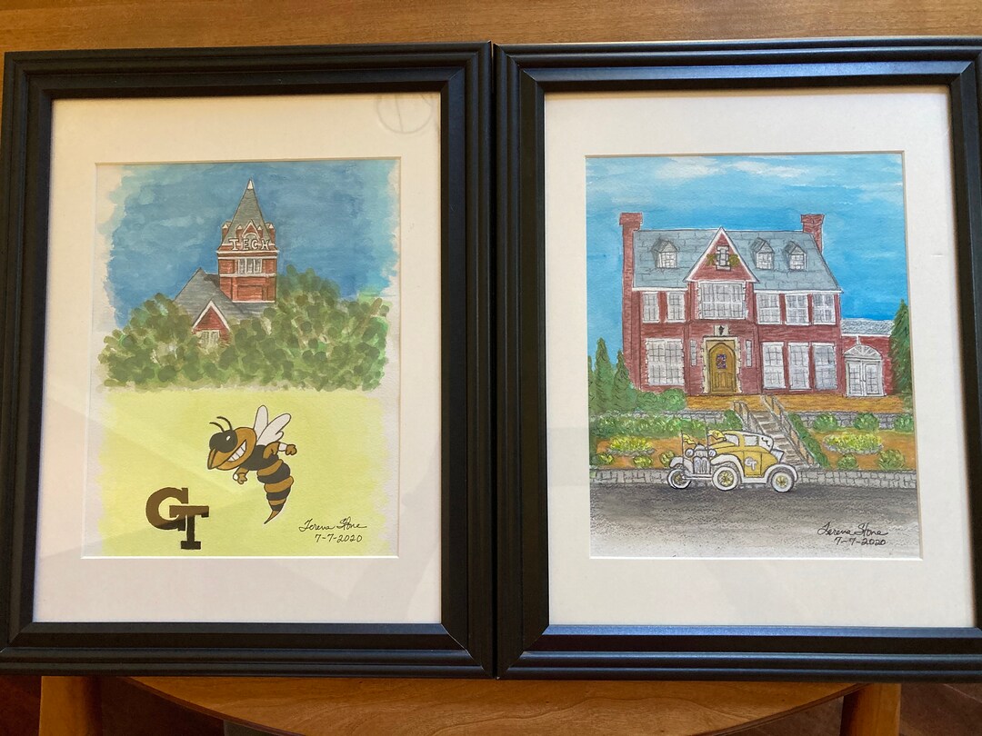 Georgia Tech Art Collage - Painted From Your Photos! Frat or Sorority ...