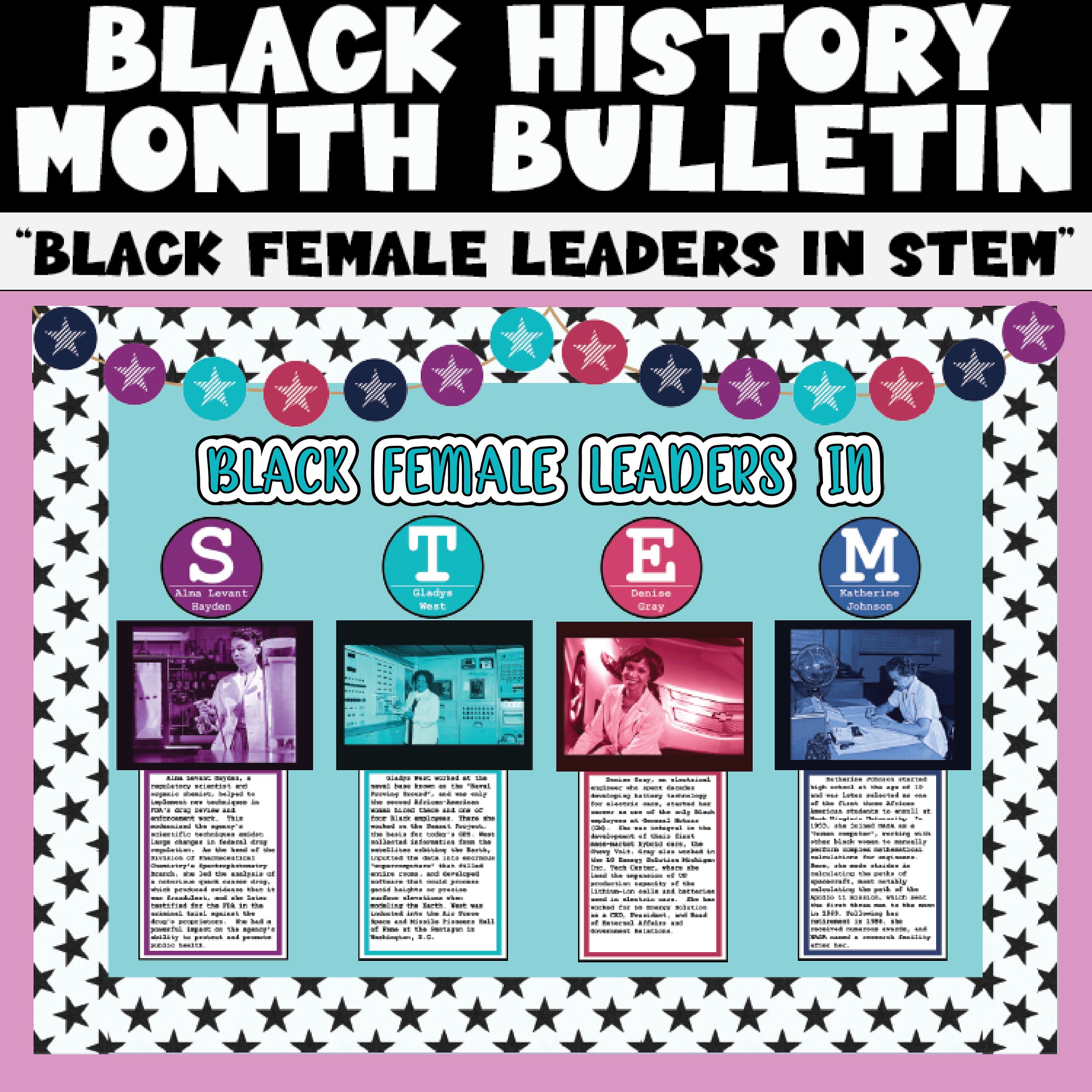 Black History Month, Bulletin Board, Black Female Leaders, STEM ...
