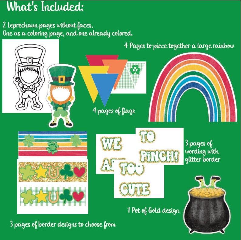 March Bulletin Board Door Decor With Student Activity St. Patrick's Day ...