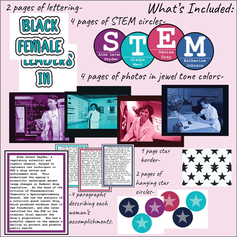 Black History Month, Bulletin Board, Black Female Leaders, STEM ...