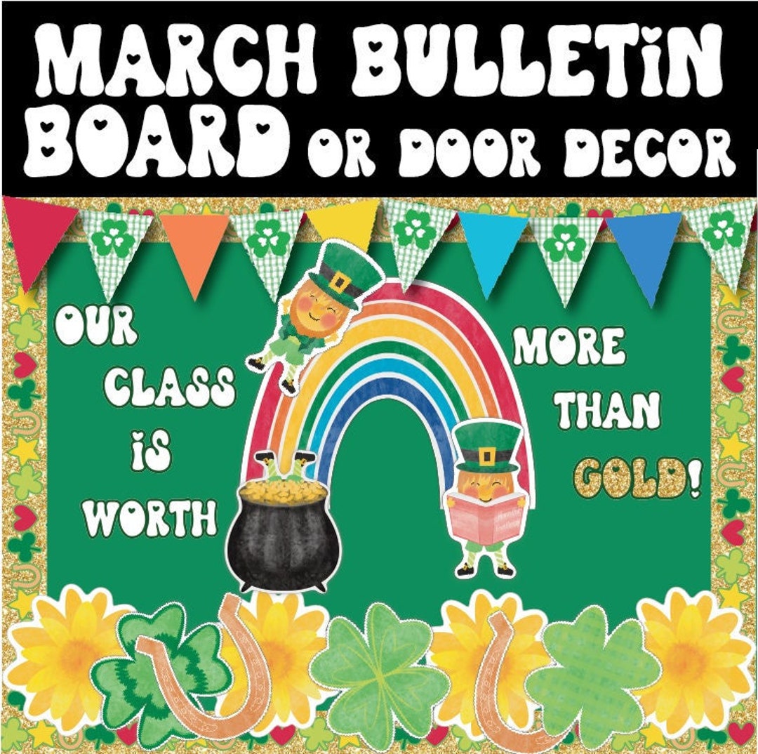 March Spring St. Patrick's Day Bulletin Board Classroom Decorations - Etsy