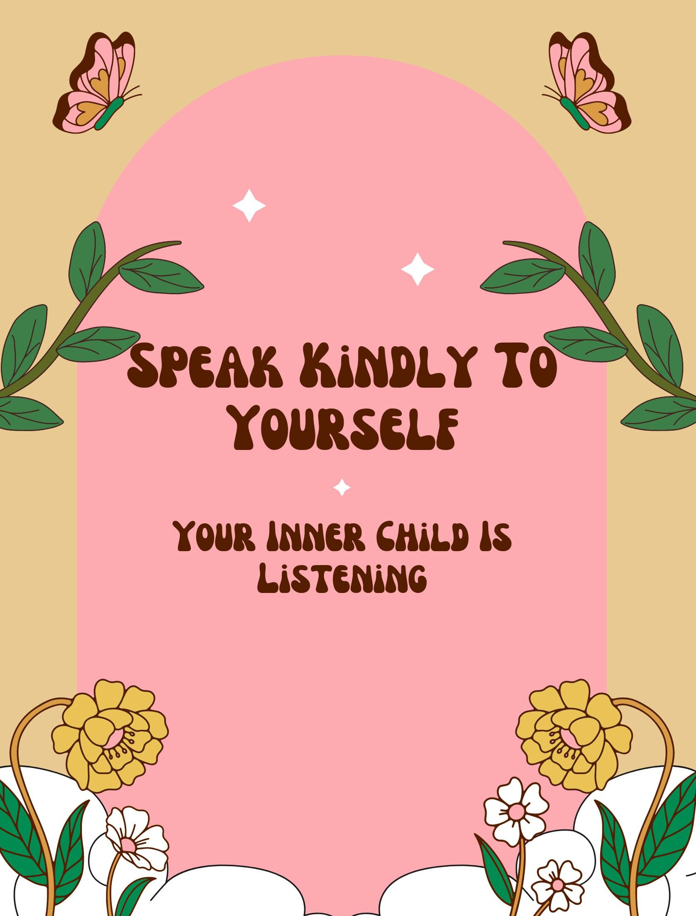 Inspirational Wall Art, Self Care Digital Download, Inner Child ...