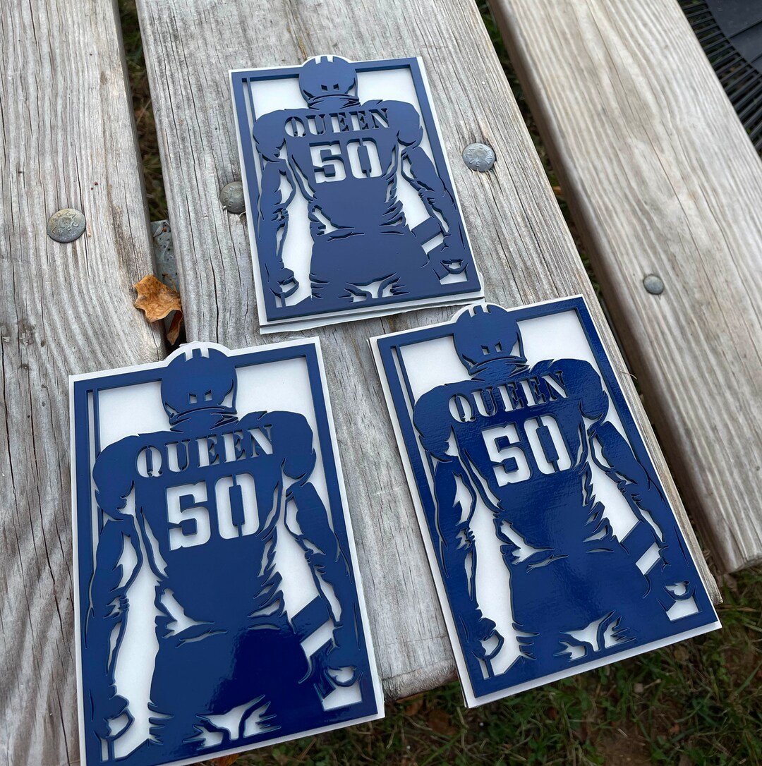 Custom Football Silhouette Player Sign, Personalized Name Football Sign ...