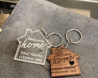 Realtor Closing Gift Keychain Custom Logo Bulk Order Engraved Key Chain ...