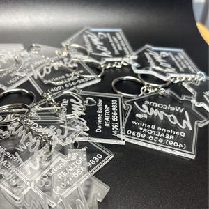 Personalized Realtor Closing Gift Key Chains - Custom Home Keychains ...