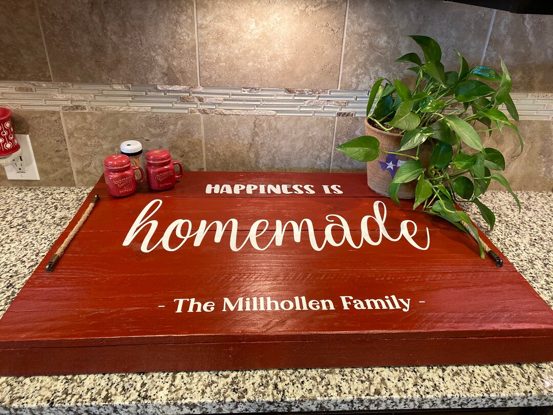 Happiness is Homemade (family Name Custom) - Handmade - Custom - Stove ...