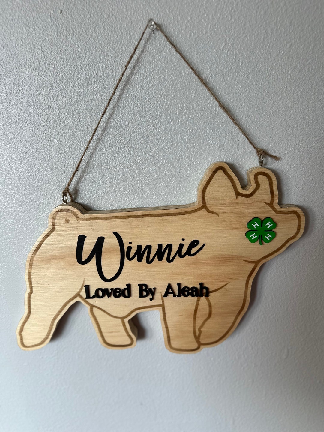 Pig Stall Sign - Stall Sign for Pigs - Nameplate - Stall Sign - Custom ...