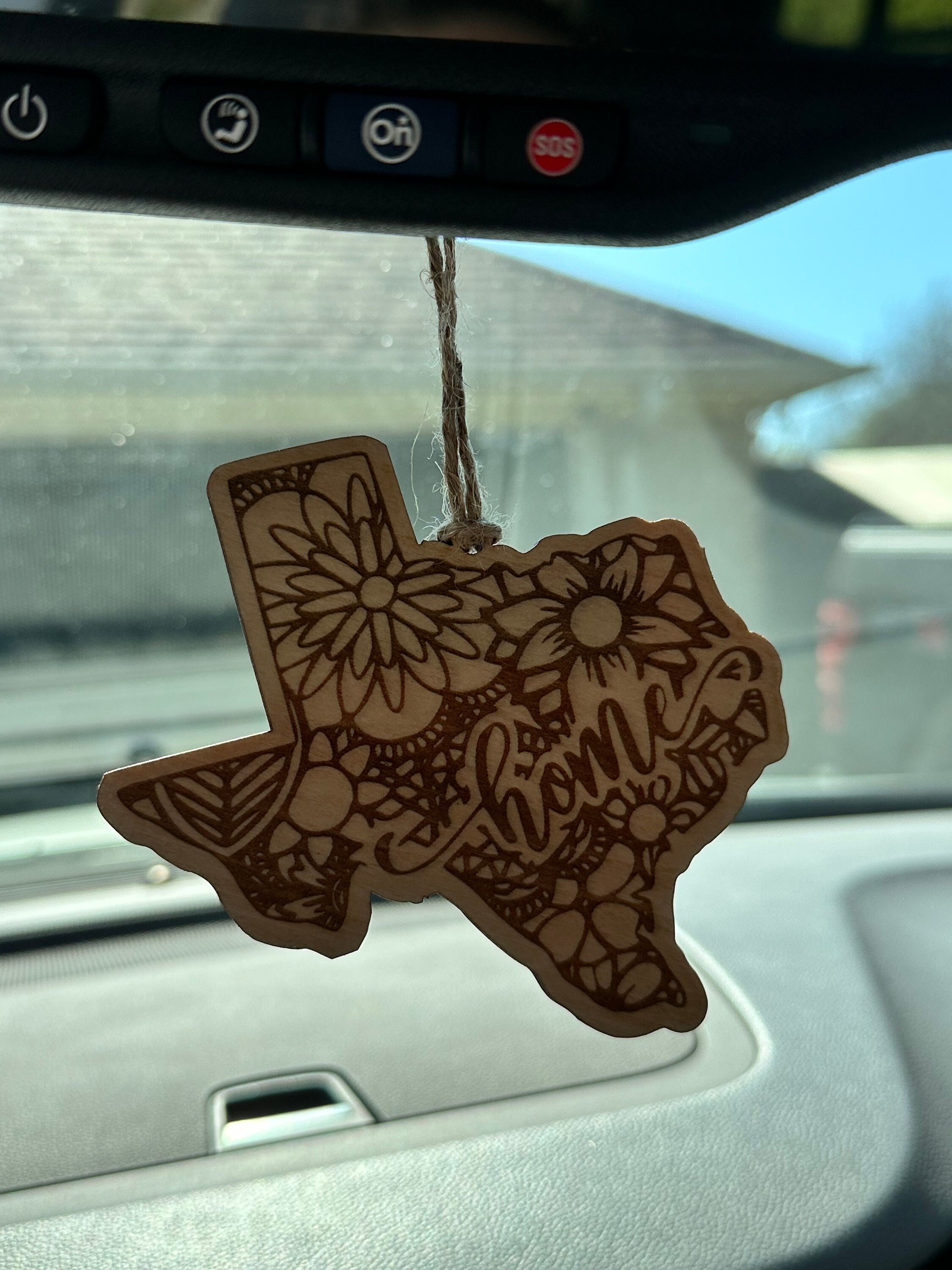 Texas Home Car Charm - Texas State Outline Rearview Mirror Charm ...