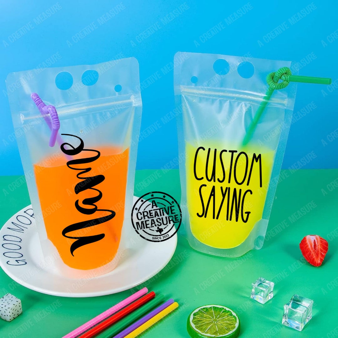 Custom Drink Pouch Personalized Gift Personalized for Her Custom ...