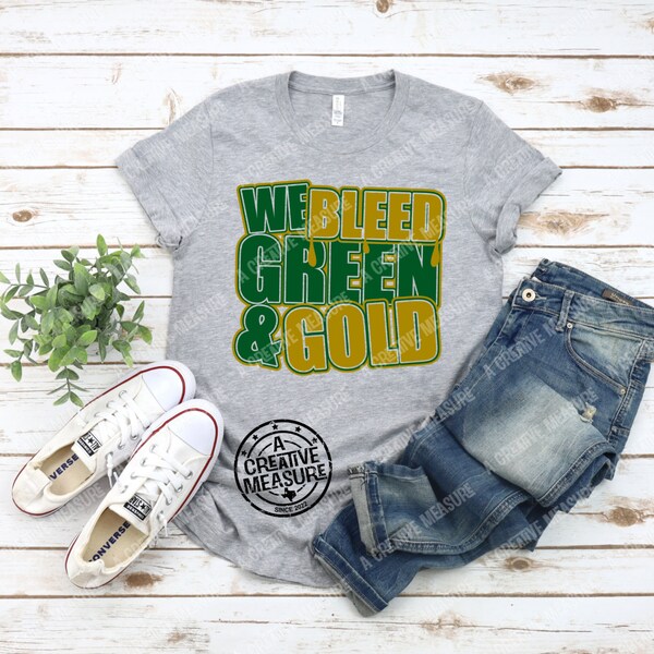 Green and Gold Team Shirt - Etsy