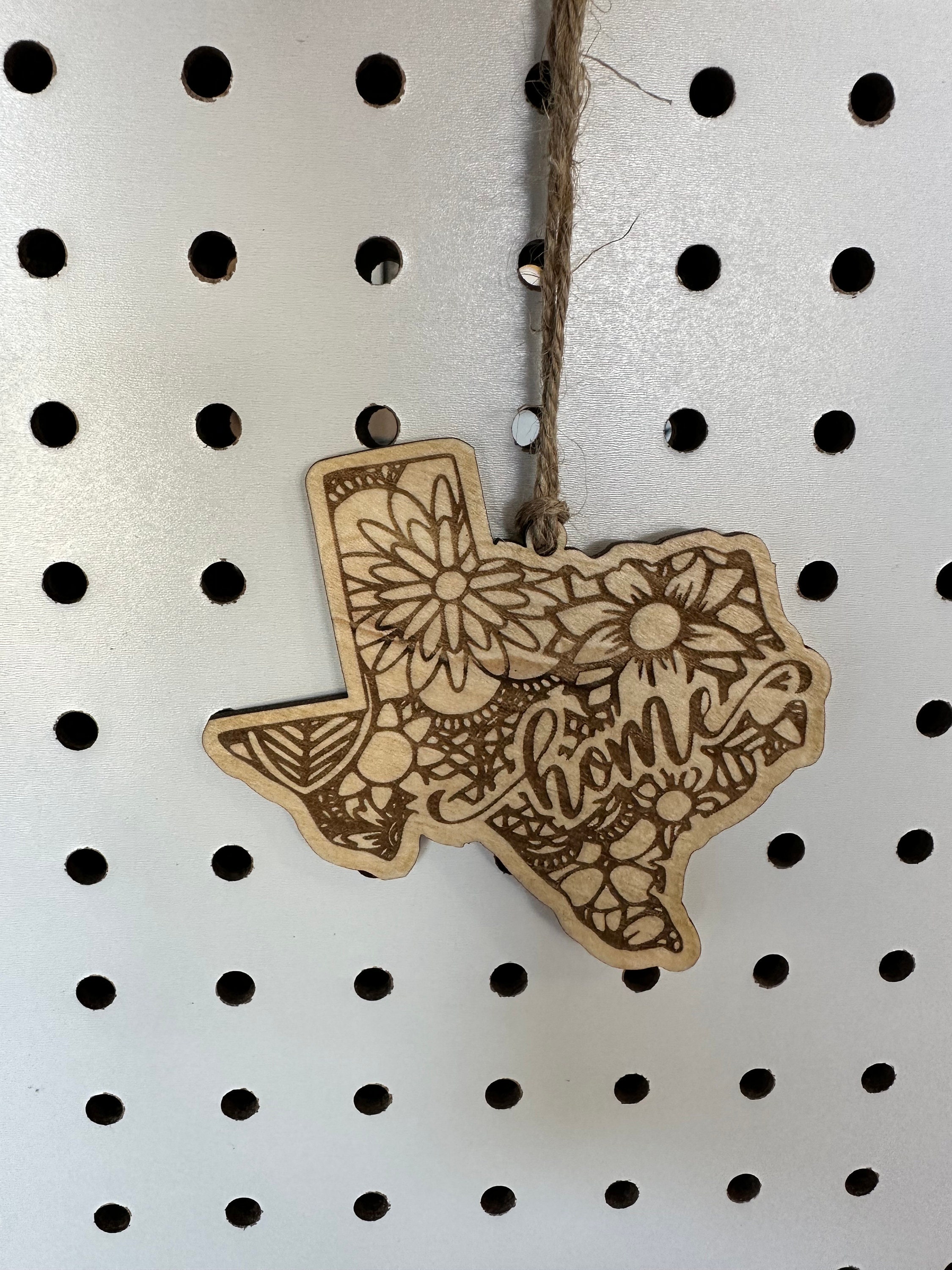 Texas Home Car Charm - Texas State Outline Rearview Mirror Charm ...
