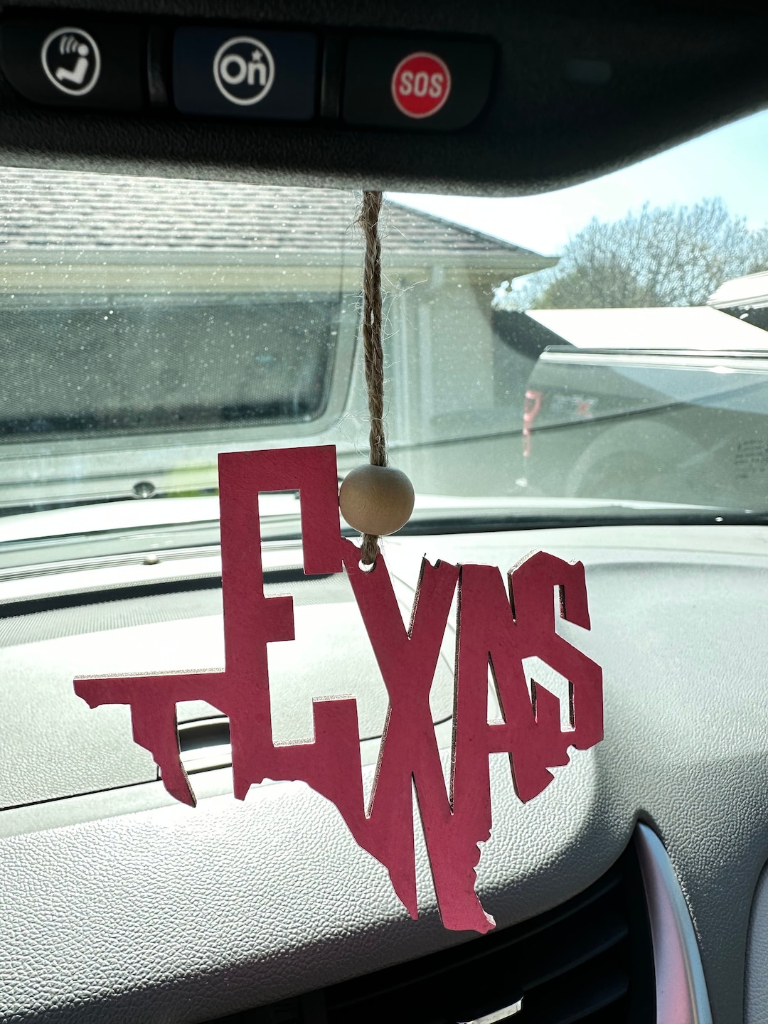 Texas Car Charm / Texas State Outline Rearview Mirror Charm / Texas ...