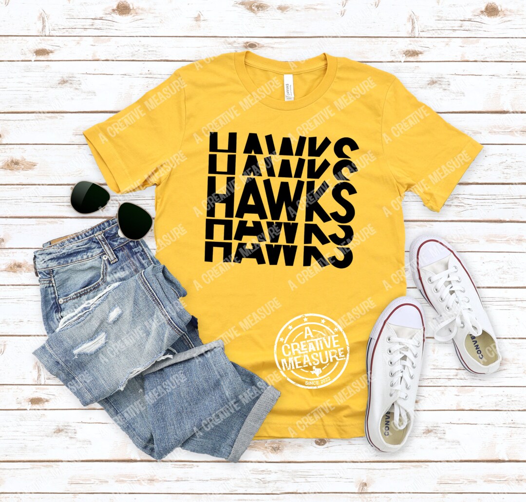 Hawks Shirt - Hawks School Pride - Hawks Repeating - Mirrored Shirt ...
