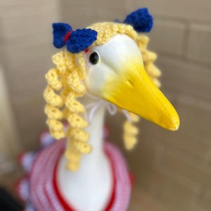 Silly Porch Goose 4th of July Outfit - Goose Statue American Gear - Wig ...