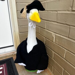 Silly Porch Goose Graduation Day Outfit - Goose Statue Cap and Gown ...