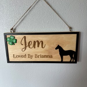 Horse Stall Sign - Stall Sign for Horses - Nameplate - Stall Sign ...