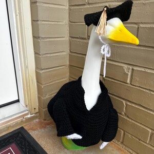 Silly Porch Goose Graduation Day Outfit - Goose Statue Cap and Gown ...