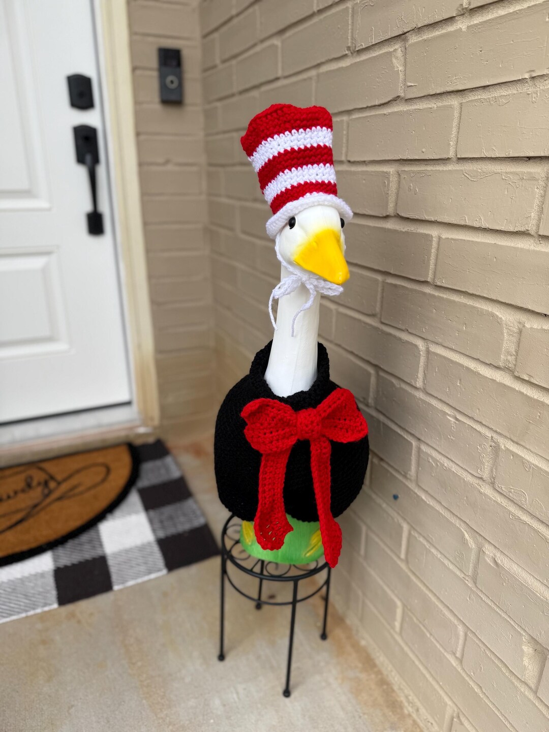 Silly Porch Goose Story Book Outfit - Goose Statue Cat Gear - Tophat ...