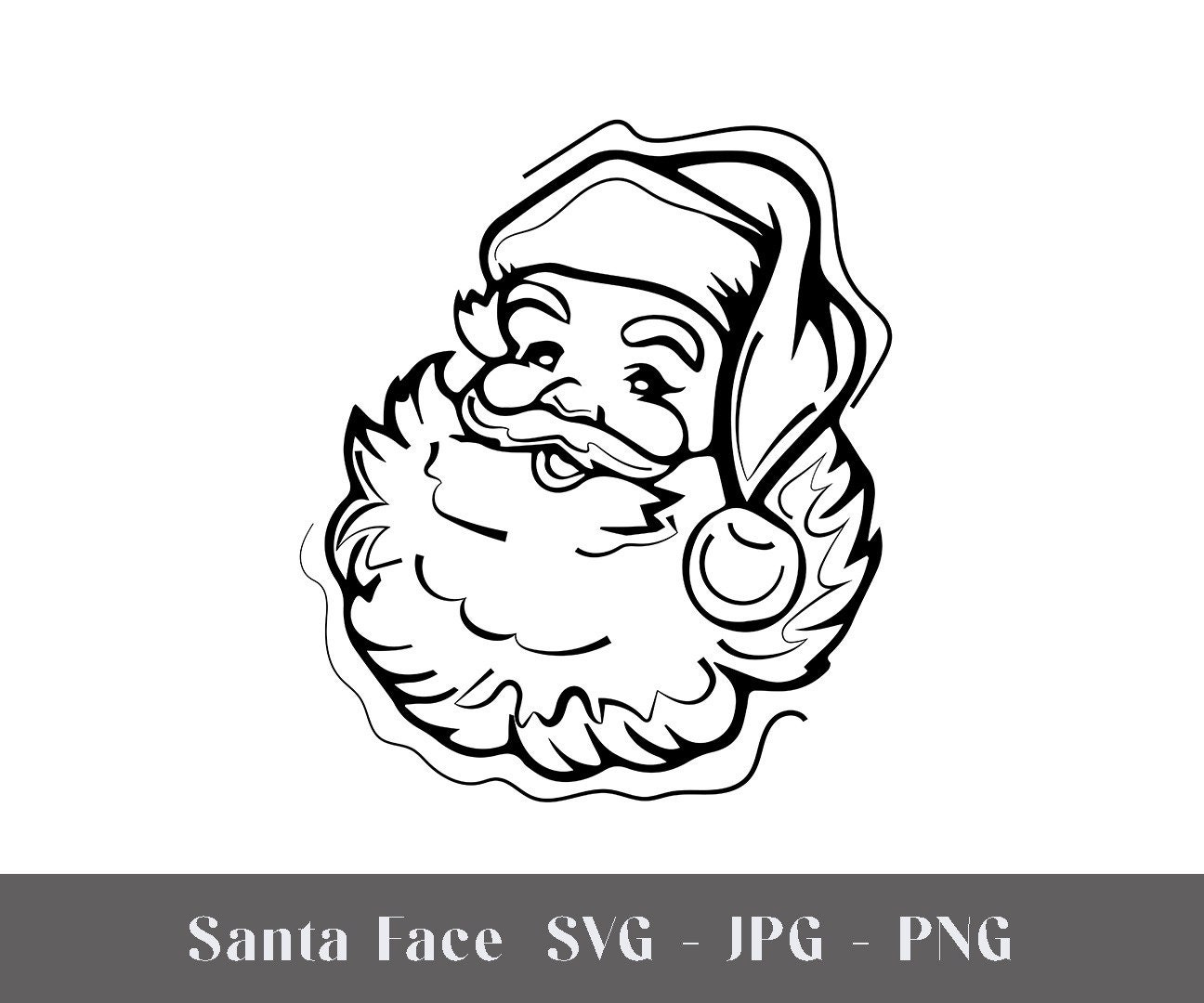Santa SVG Santa Face Svg Vintage Santa Svg Santa Claus Svg Christmas ...