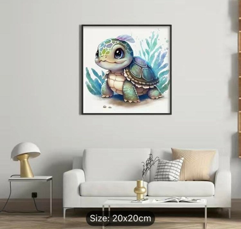 Turtle Diamond Painting Kit Tools for Adults and Kids 5d - Etsy