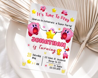 Kirby Party Printable Thank You Tags Kirby Party Cards - Etsy
