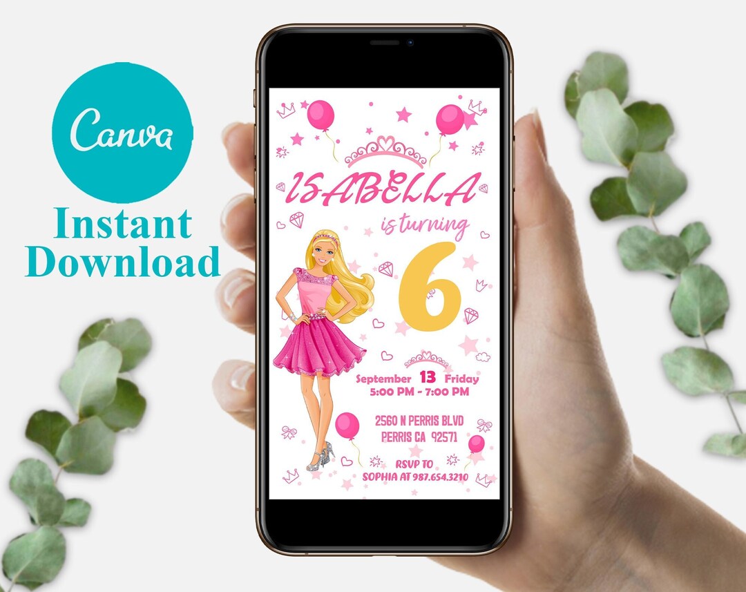 Editable Mobile Birthday Invitation Template Birthday Party - Etsy