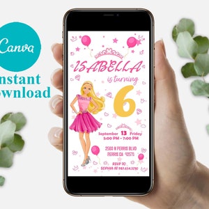 Editable Mobile Birthday Invitation Template Birthday Party - Etsy