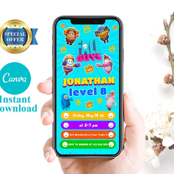 Stumble Guys Birthday Invitation - Etsy